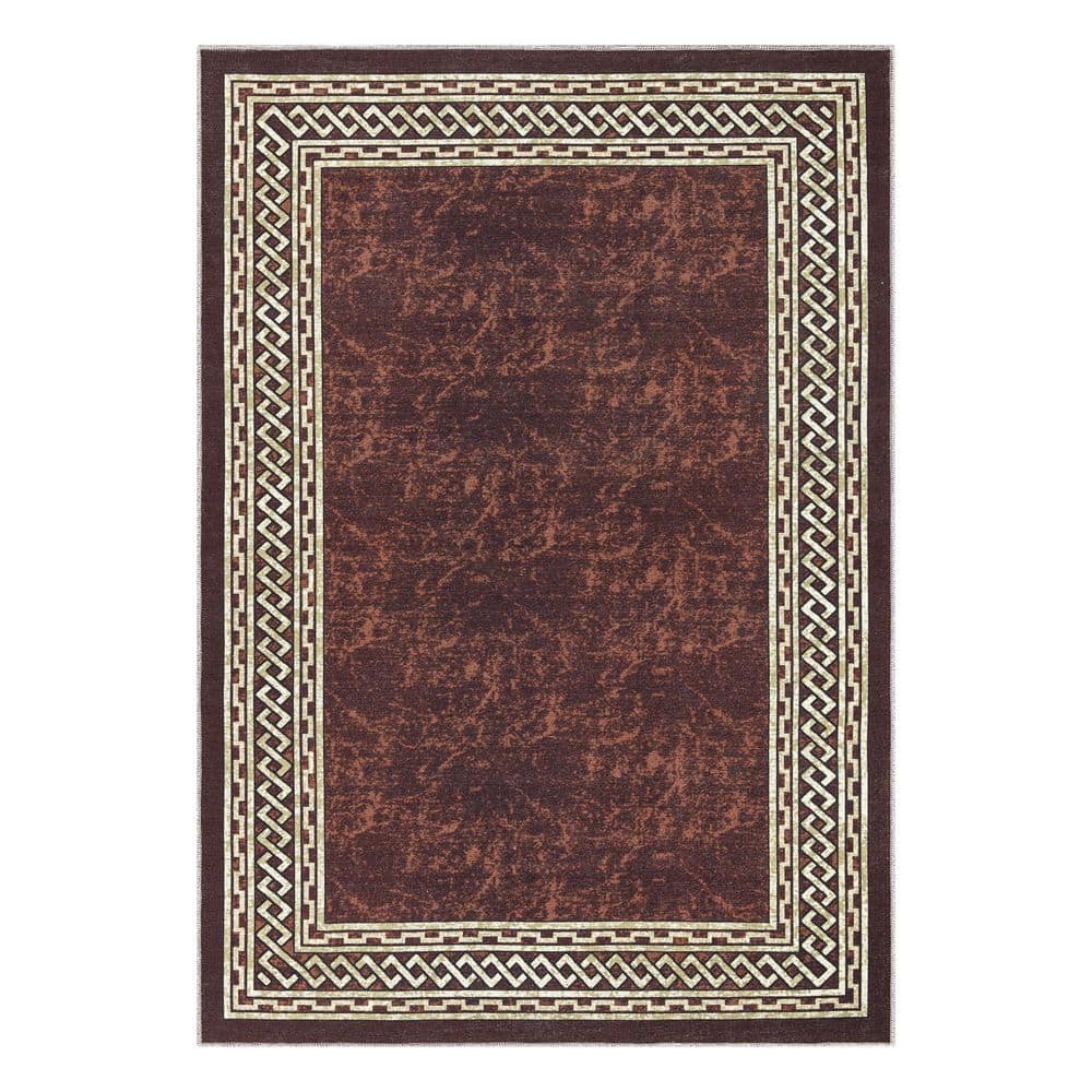 Ottomanson Non-Shedding Washable Wrinkle-Free Cotton Flatweave Border ...