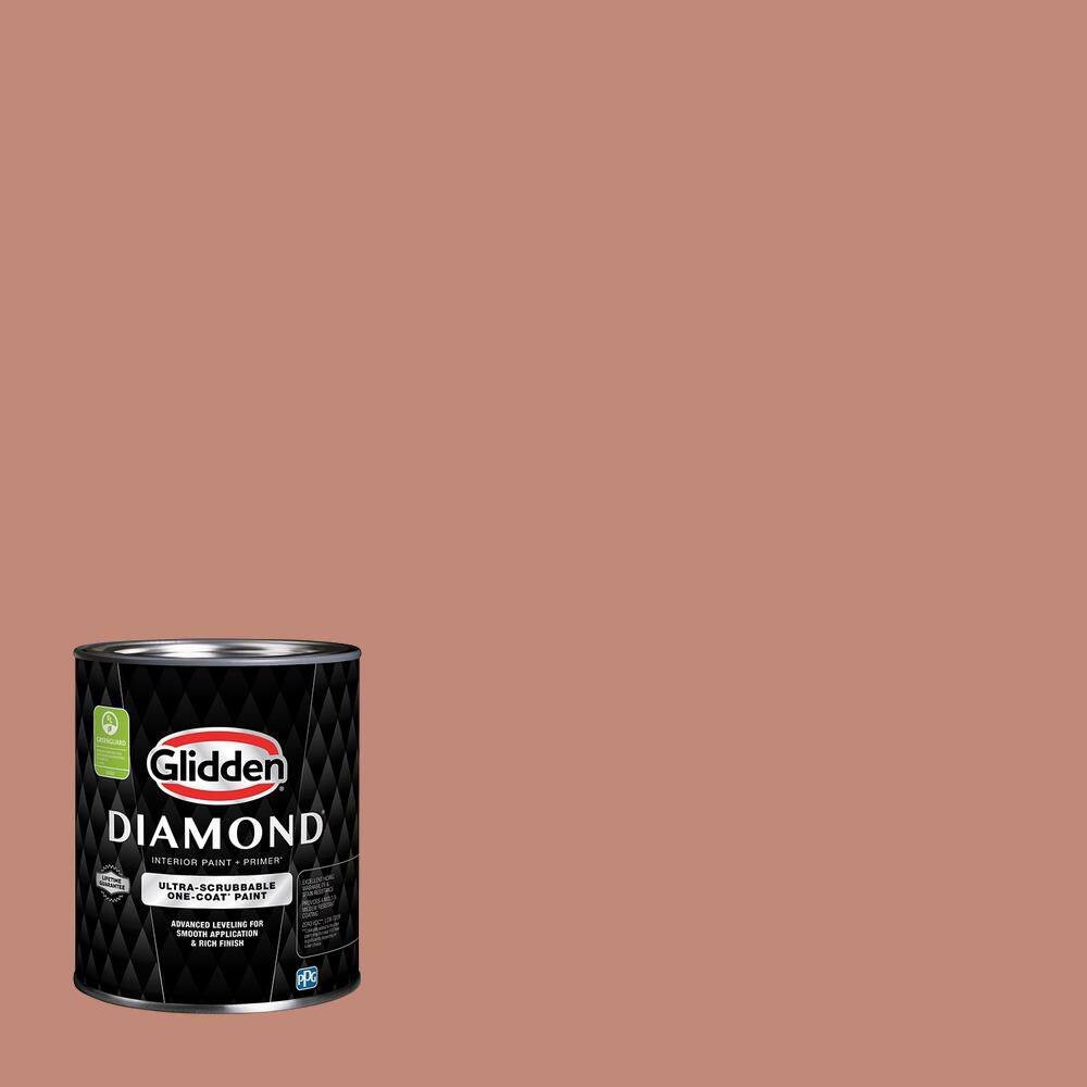 Glidden Diamond 1 qt. PPG1066-5 Copper Trail Satin Interior Paint with ...