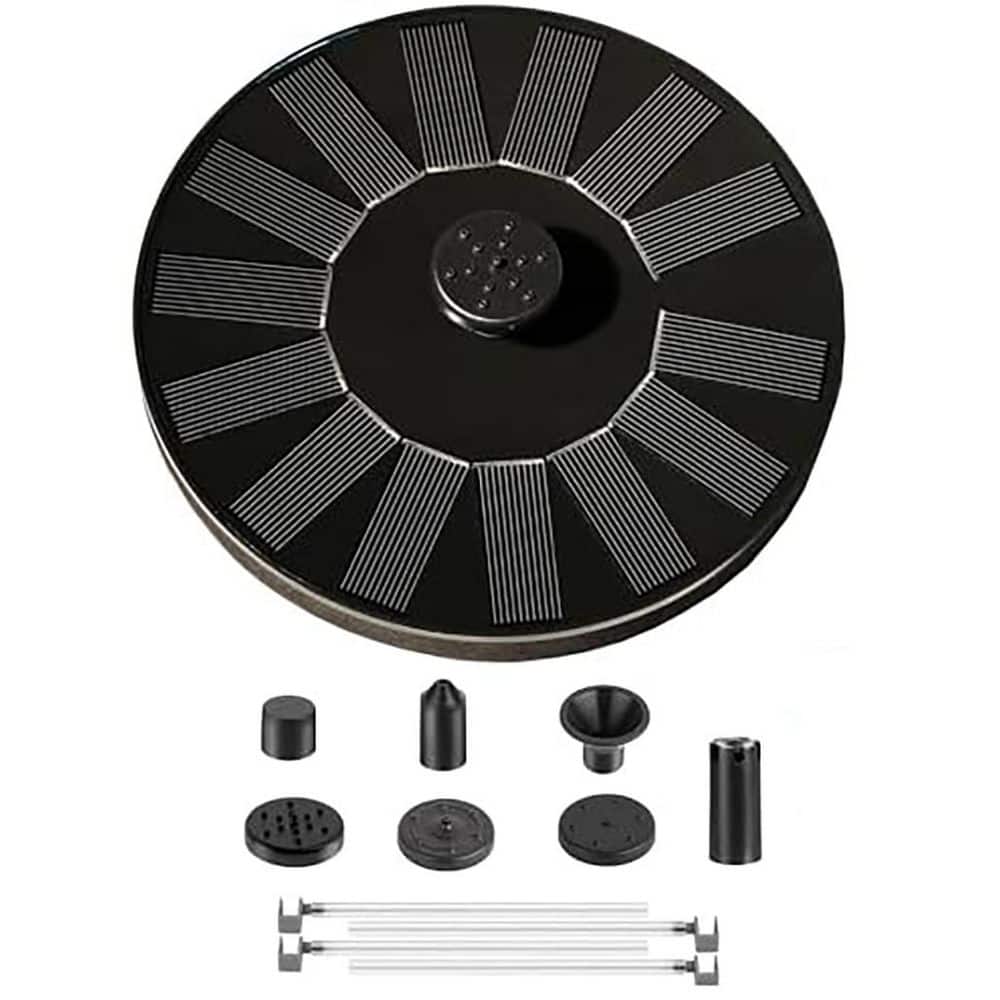 Phewnyzo 1.4W Black Solar Powered Floating Bird Bath Fountain Pump with ...