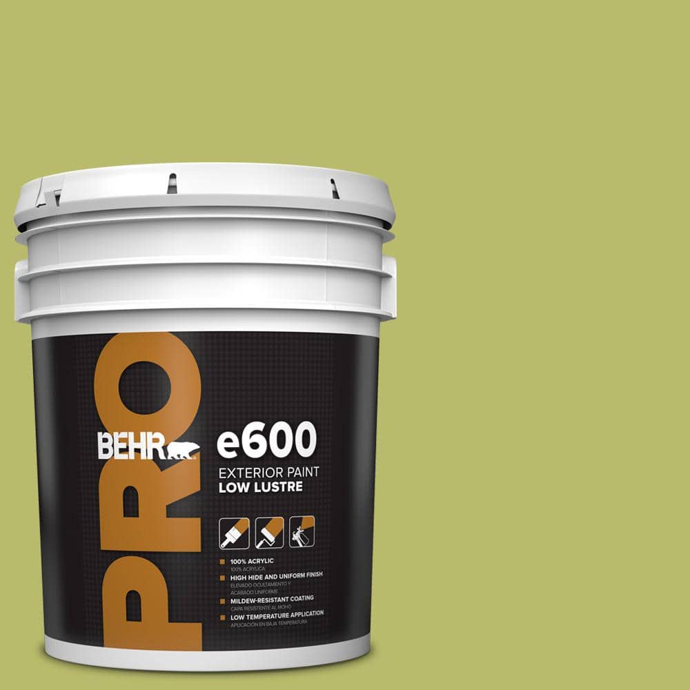 BEHR PRO 5 gal. #P360-5 Citrus Peel Low Luster Exterior Paint PR62305 ...
