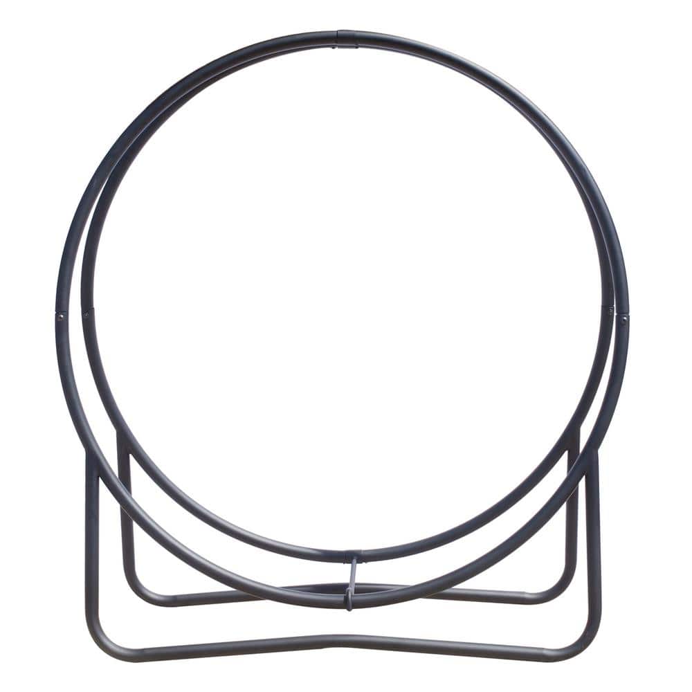 Pleasant Hearth 43 in. Black Steel Log Hoop LS932-HP - The Home Depot