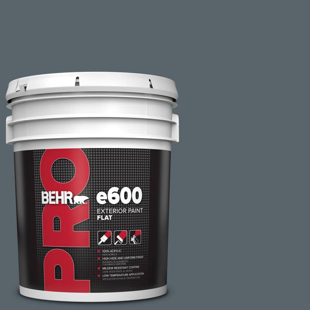 BEHR PRO 5 gal. #N490-6 Calligraphy Flat Exterior Paint PR61305 - The ... BEHR PRO 5 gal. #N490-6 Calligraphy Flat Exterior Paint PR61305 - The ...