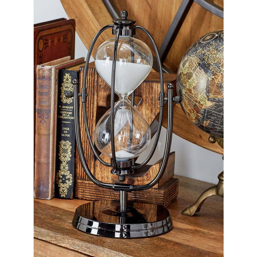 Litton Lane Black Metal Contemporary Timer 53424 - The Home Depot