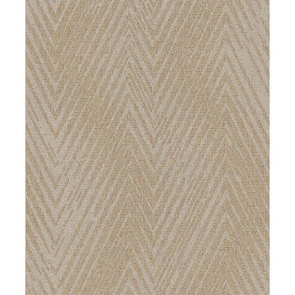 Utopia Collection Bronze Herringbone Weave Matte Finish Vinyl on Non ...
