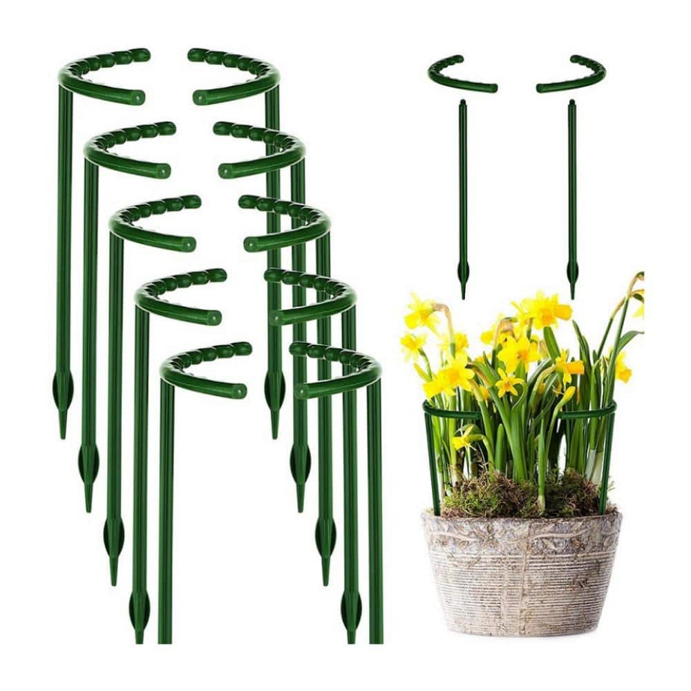Mr. Garden 9.4 in. x 5.5 in. Plant Support Stake Half Round Climbing ...
