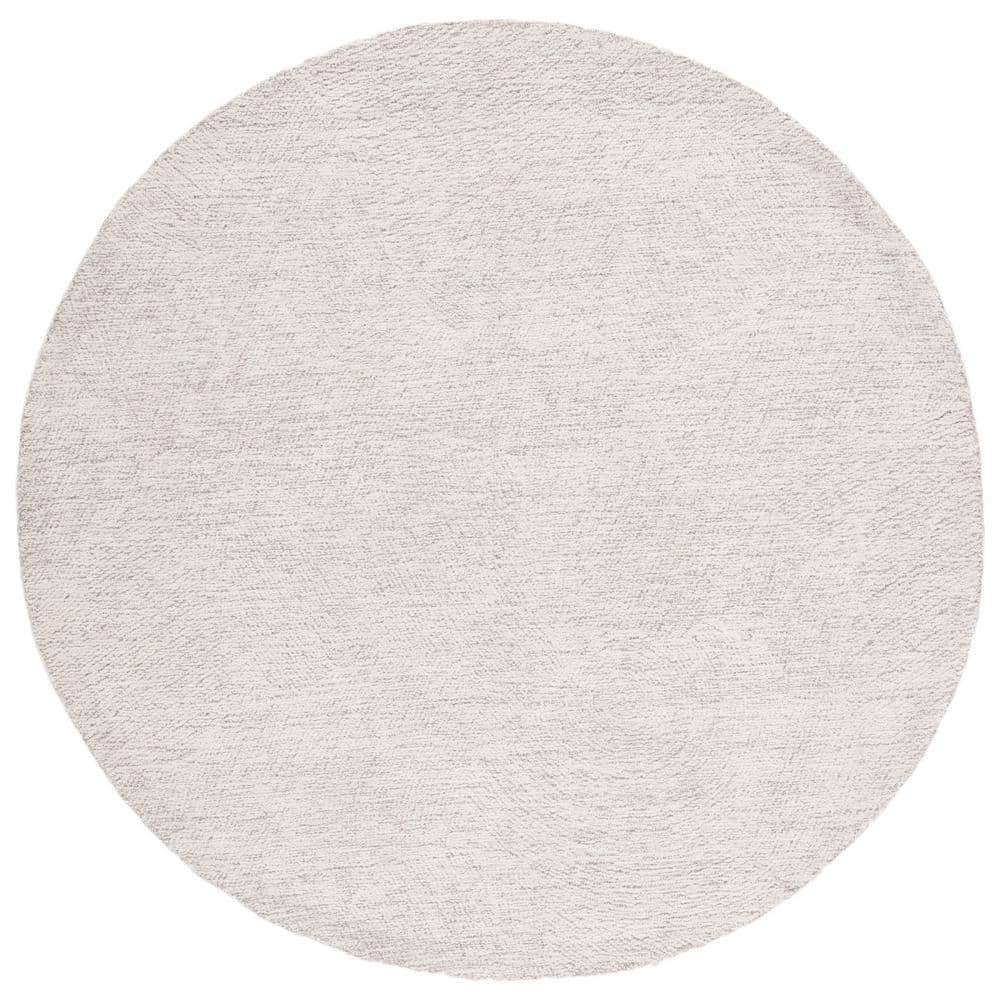SAFAVIEH Metro Natural/Ivory 4 ft. x 4 ft. Solid Color Abstract Round ...