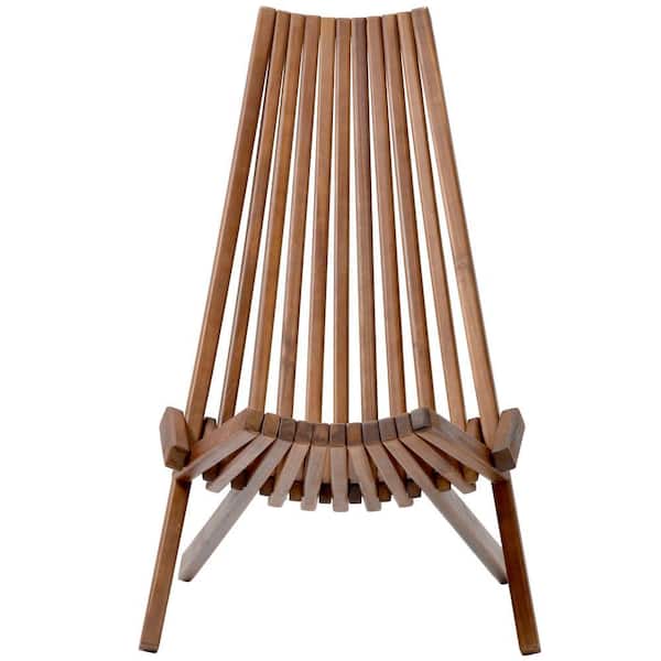 Angel Sar Folding Wood Outdoor Lounge Chair WWVI2980 - The Home Depot