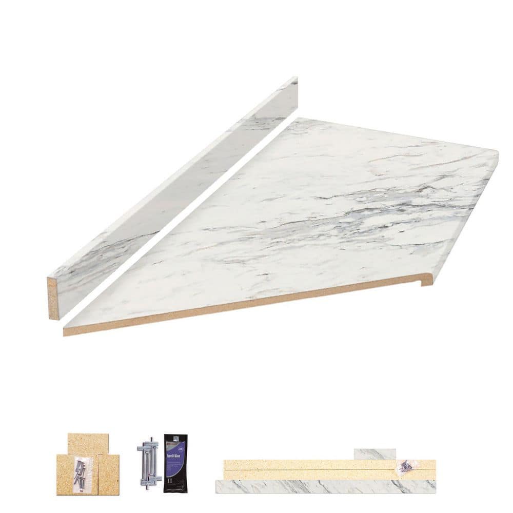 Hampton Bay Wilsonart 8 ft. Left Miter Laminate Countertop Kit in ...