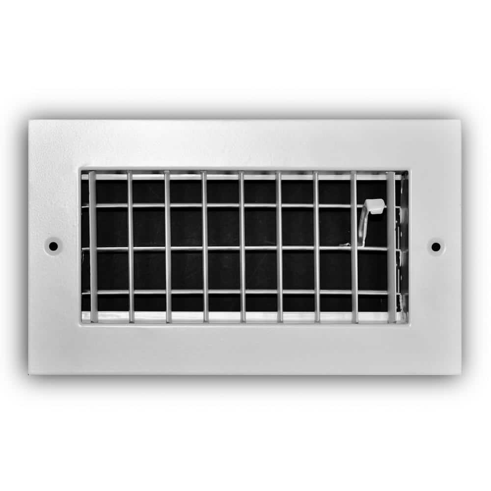Everbilt 8 in. x 4 in. 1-Way Aluminum Adjustable Wall/Ceiling Register ...