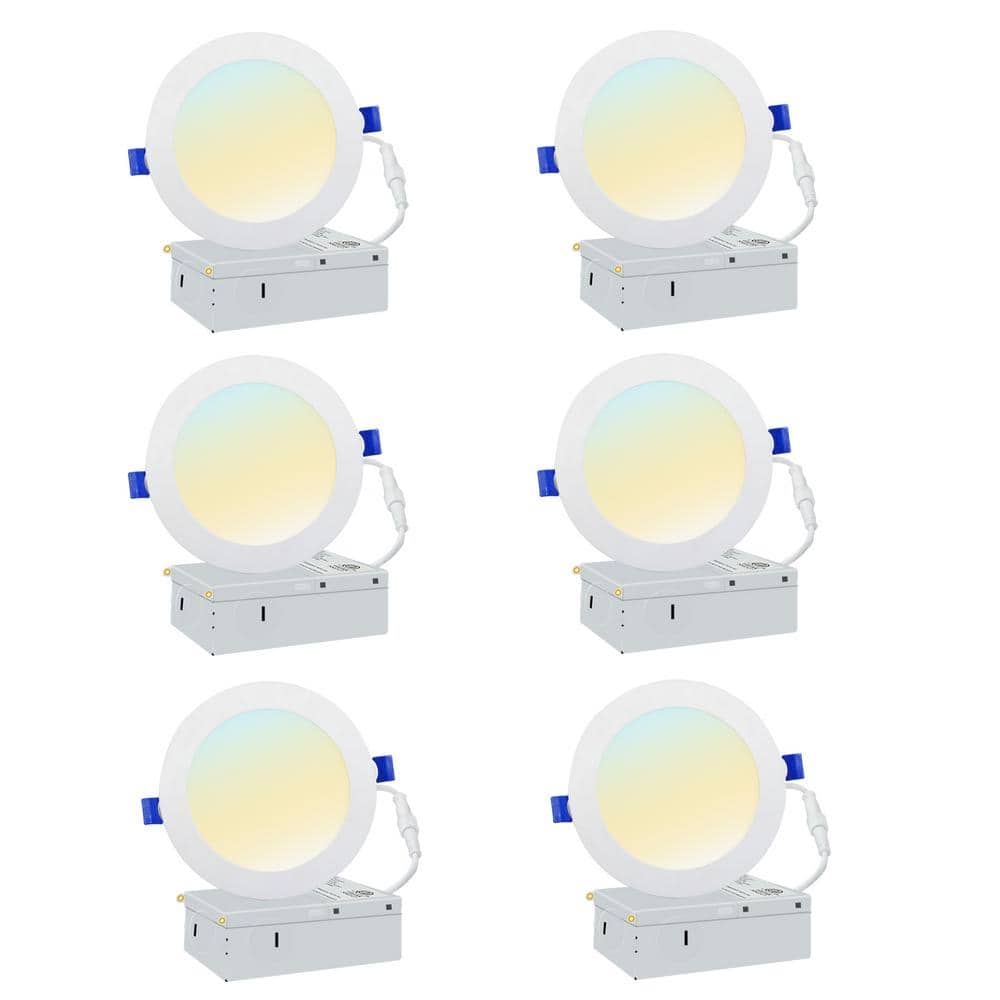 Reviews for Honbei 6-Pack 4 in. 5CCT Color Selectable Recessed LED ...