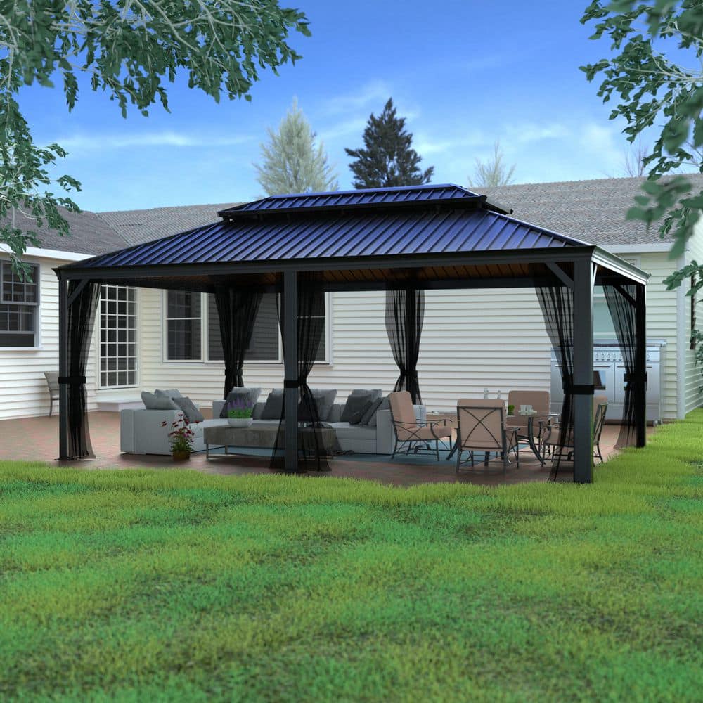 Reviews for VEIKOUS 12 ft. x 20 ft. Aluminum Hardtop Gazebo with ...