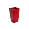 Algreen Modena 16 in. Square Red Plastic Planter 11513 - The Home Depot