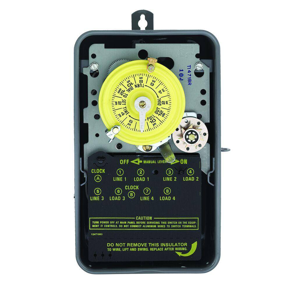 Intermatic T1400 Series 40 Amp 24-Hour Mechanical Time Switch with ...