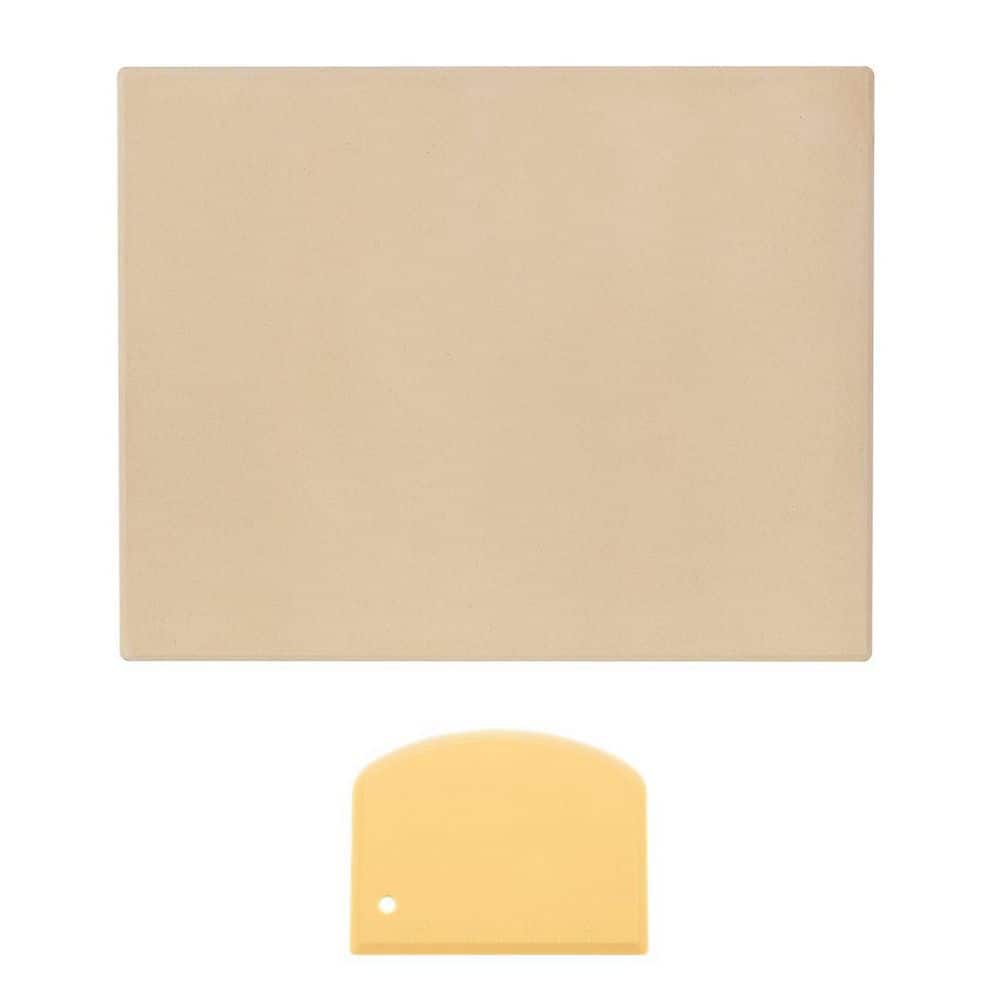 Numhew 15 in. x 12 in. Rectangular Pizza Stone, Cordierite Pizza Pan ...