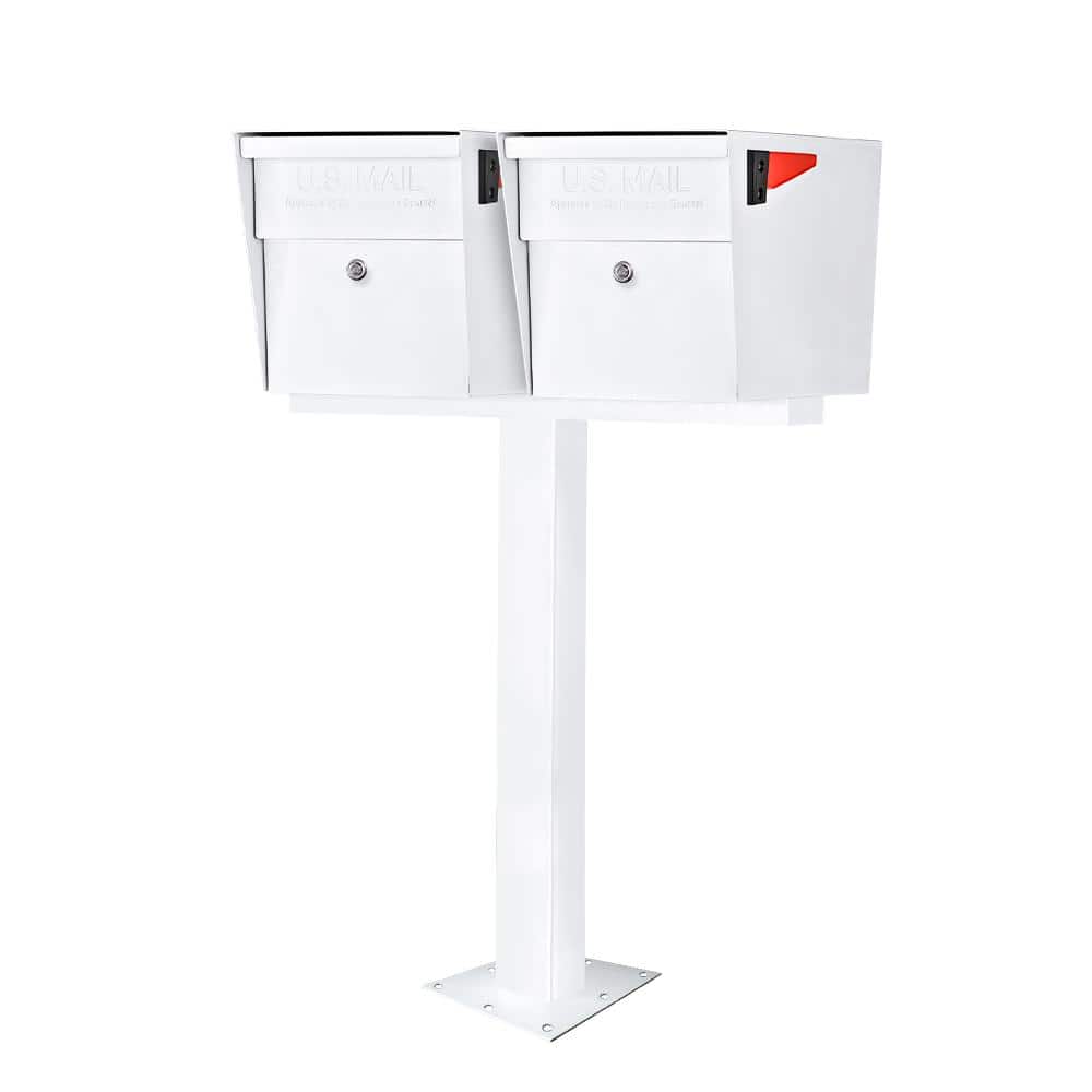 Mail Boss MailBoss X2 Locking Mailbox Post Mount Combo Kit, Alpine ...