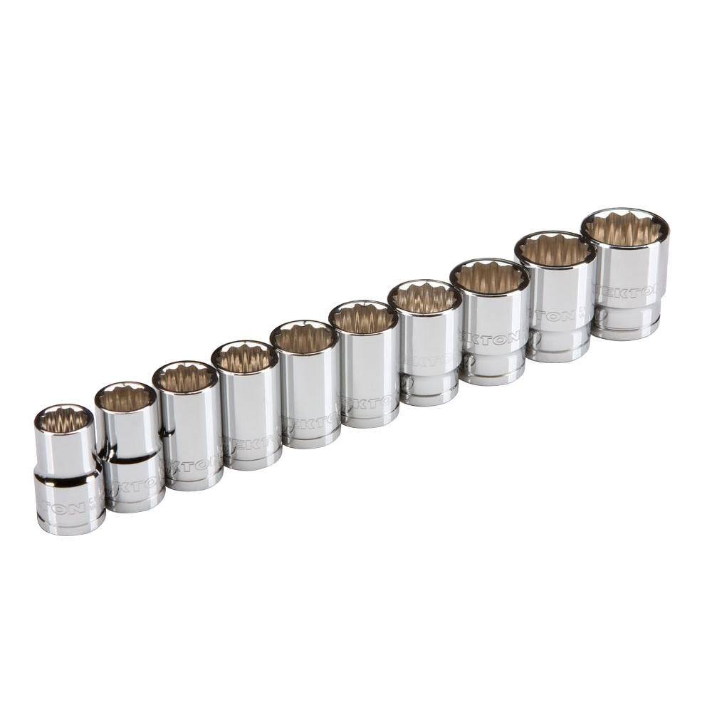 TEKTON 1/2 in. Drive 13-24 mm 12-Point Shallow Socket Set-1206 - The ...