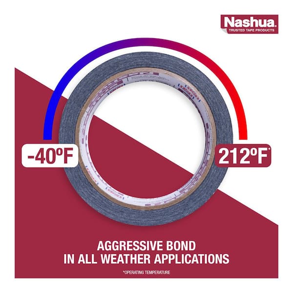 Nashua Tape 1.89 in. x 35 yd. HVAC Line Set Duct Tape in Black 1529834 ...