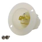 AC WORKS 20-Amp 125-Volt NEMA 5-20P Flanged Power Input Inlet with ...