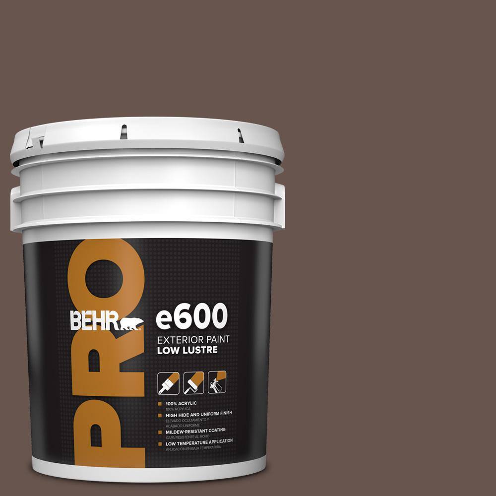 BEHR PRO 5 gal. #HDC-CL-13A Library Leather Low Luster Exterior Paint ...