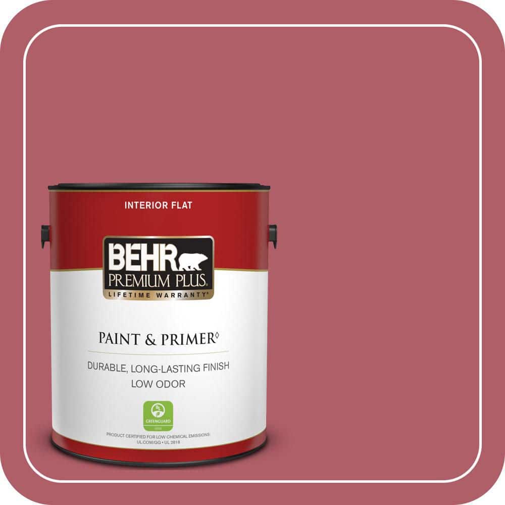 BEHR PREMIUM PLUS 1 gal. #130D-5 Rhubarb Flat Low Odor Interior Paint ...