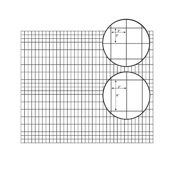 FORGERIGHT 5 ft. H x 6 ft. W Deco Grid Black Steel Fence Panel 868004 ...