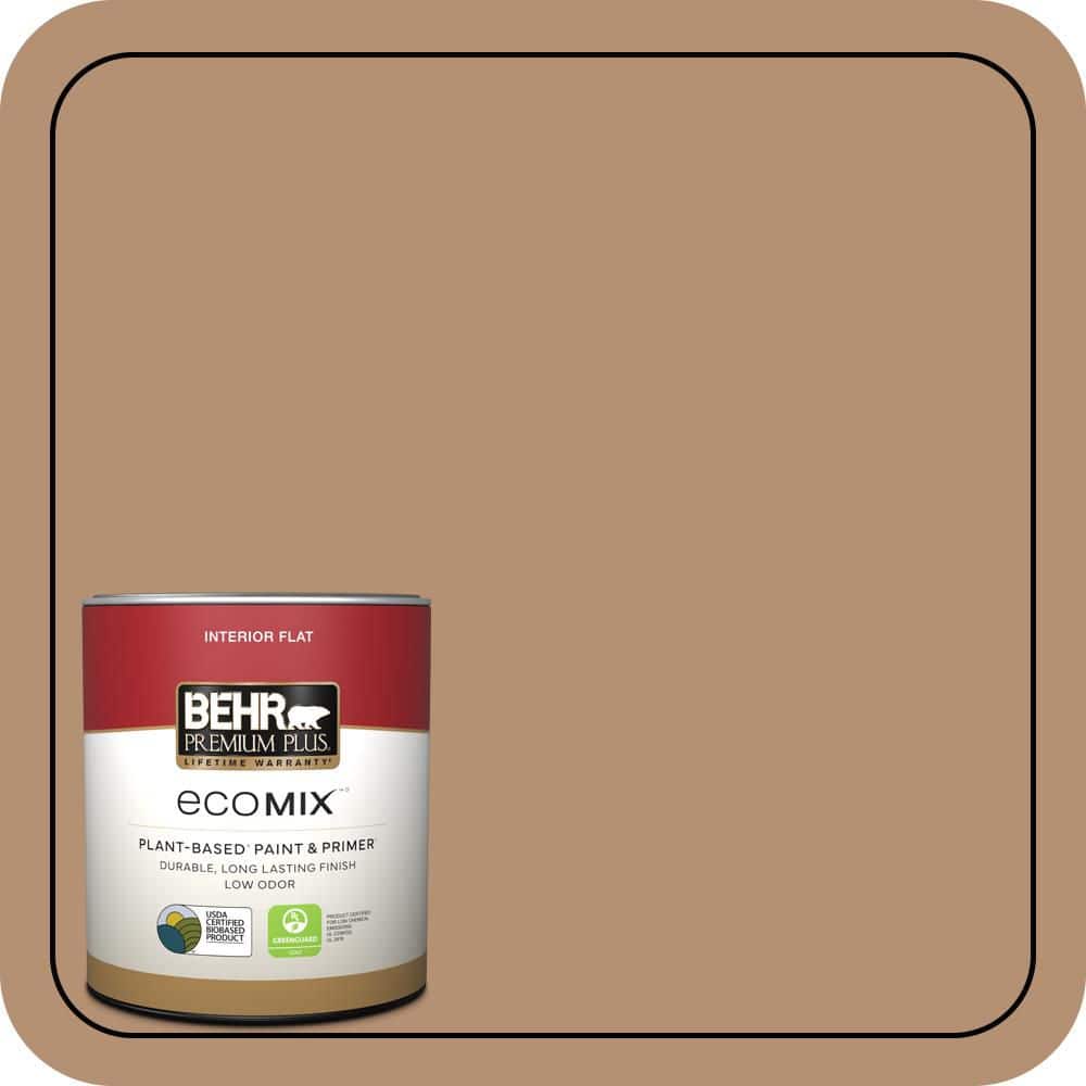 BEHR PREMIUM PLUS 1 qt. #S240-5 Poncho Flat EcoMix Plant-Based Interior ...