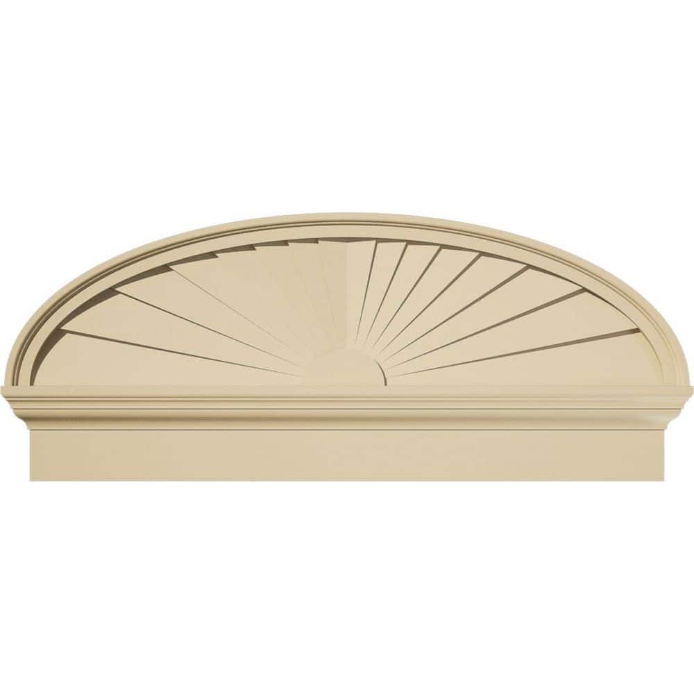 Ekena Millwork 40-in W x 16-7/8-in H x 2-3/4-in P Elliptical Sunburst ...