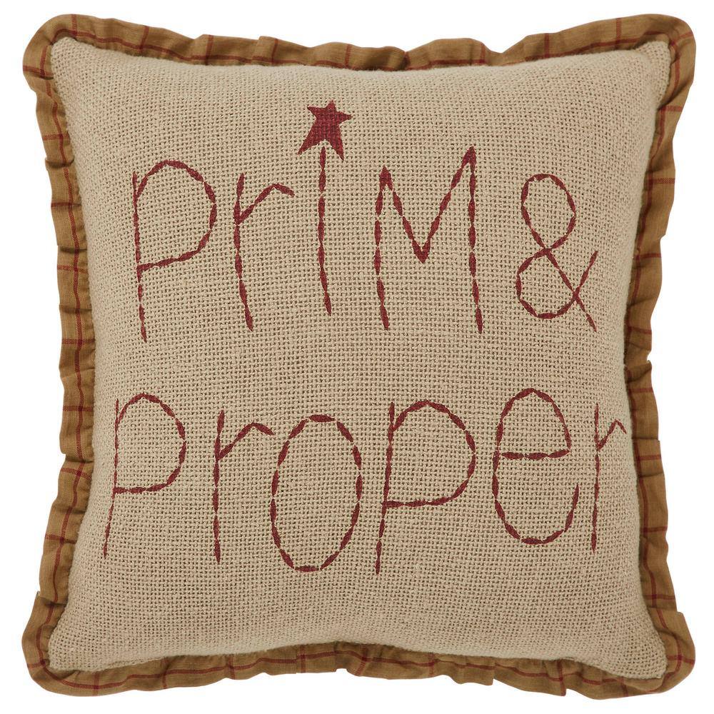 VHC Brands Connell Burgundy Natural Primitive Ruffled Prim, Proper 12 ...