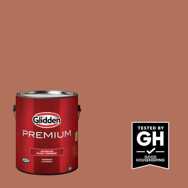 Glidden Premium 1 gal. Copper Beech PPG1067-5 Flat Interior Latex Paint ...