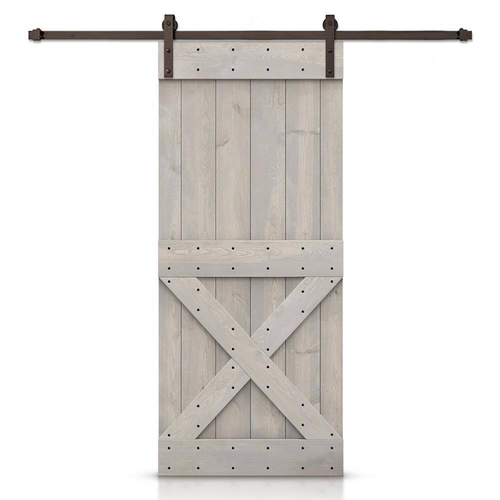 CALHOME 38 in. x 80 in. Mini X Series Silver Gray Stained Assembly ...