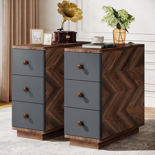 TRIBESIGNS WAY TO ORIGIN Calvin 18.9 in. Brown Black Wood Rectangle ...