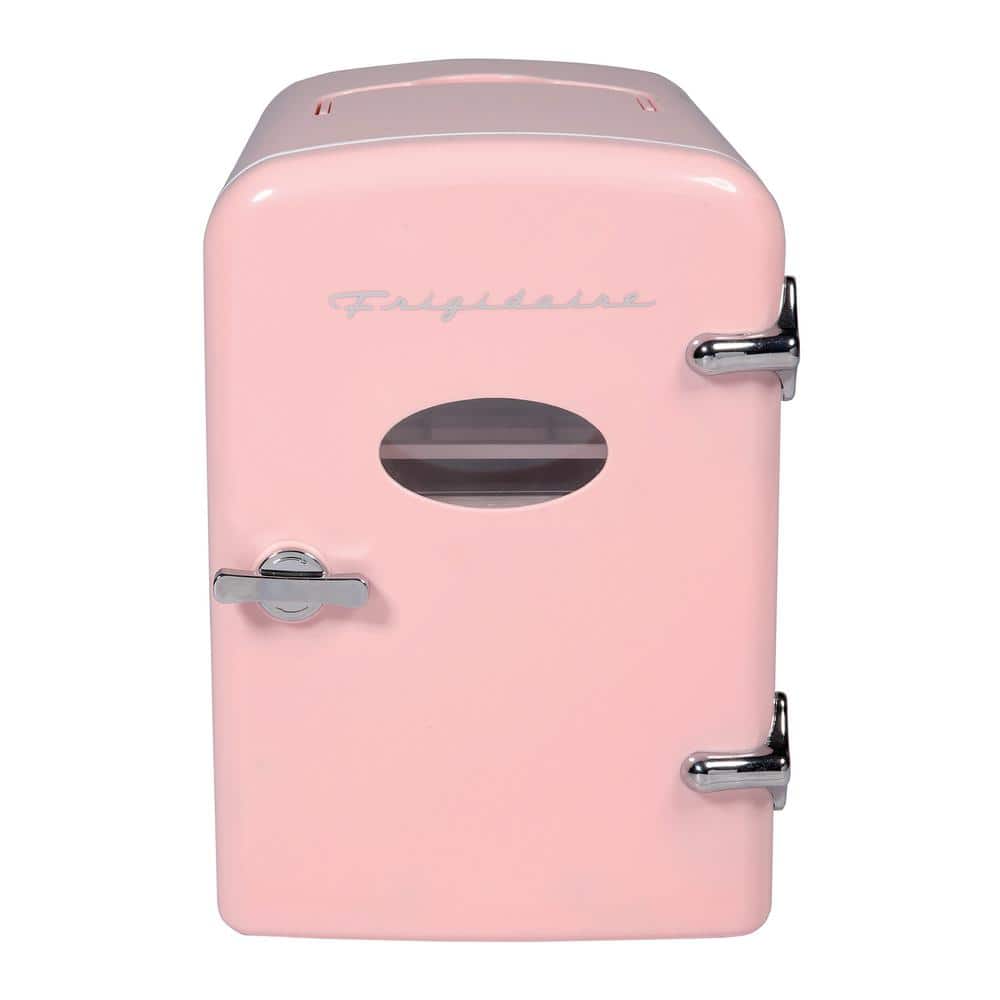 Frigidaire 12 in. 1 cu. ft. 9-Can Retro Mini Refrigerator in Pink ...