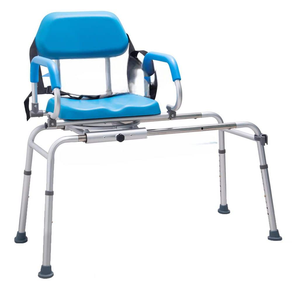 Lynzavix 19.7 in. W Freestanding Sliding Transfer Bench with Swivel ...
