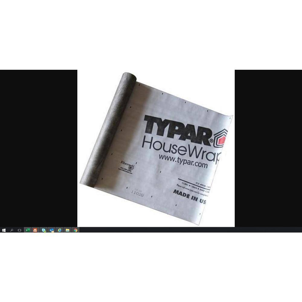 Typar 9 ft. x 100 ft. Housewrap Roll 3234A-909 - The Home Depot
