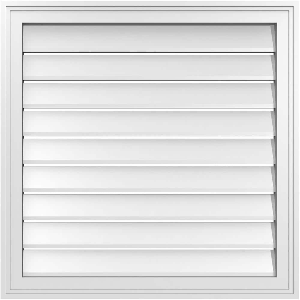 Ekena Millwork 28" x 28" Vertical Surface Mount PVC Gable Vent ...