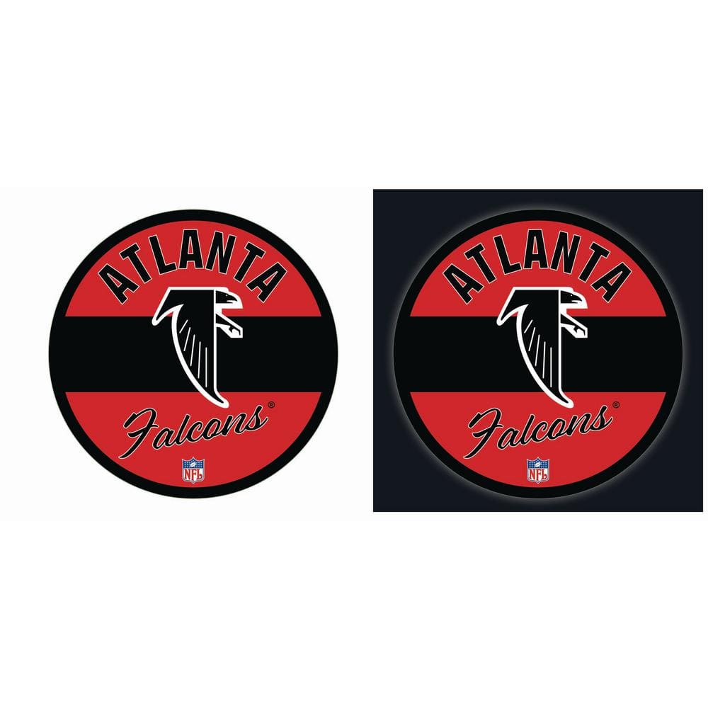 Evergreen Atlanta Falcons Vintage Round 23 in. Plug-in LED Lighted Sign ...