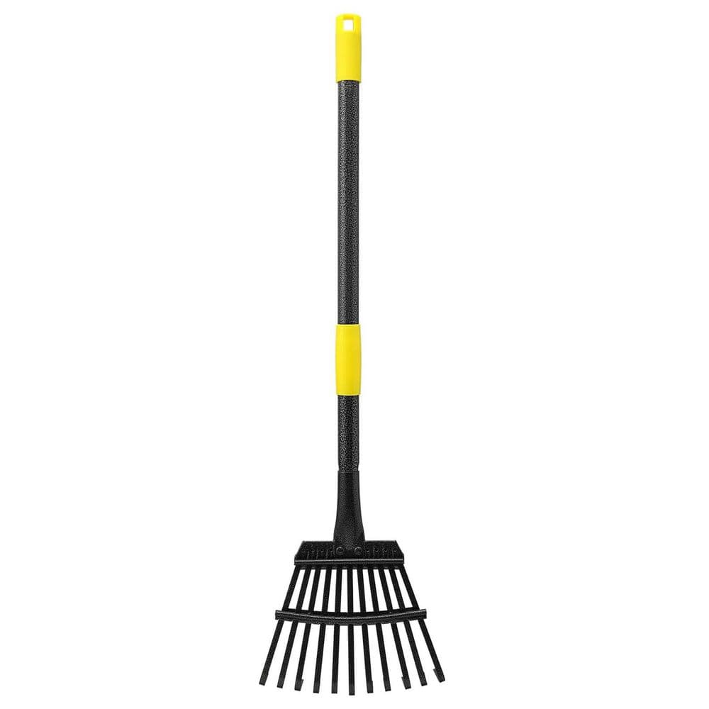 Misopily 60 in. Steel Handle Metal Rake Aluminum Rake for Leaves ...