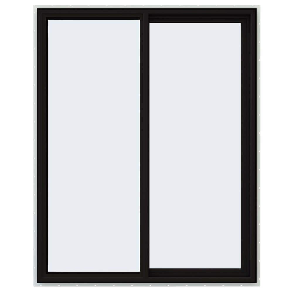 JELD-WEN 48 in. x 60 in. V-4500 Series Black Exterior/White Interior ...