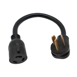 AC WORKS 1.5 ft. 4-Outlet NEMA 14-50P RV/Range/Geneator Plug to (4 ...