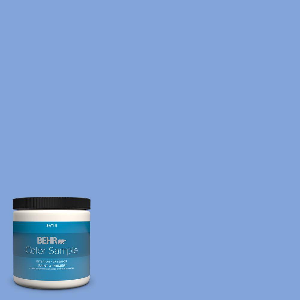 BEHR PREMIUM PLUS 8 oz. #P530-4 Periwinkle Satin Enamel Interior ...