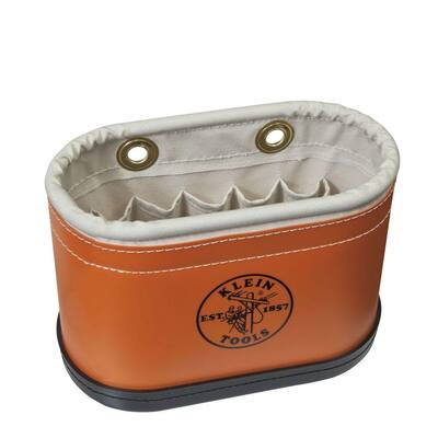 Klein Tools Canvas Bucket, 15-Pocket Oval Bucket with Swivel Snap-5144S ...