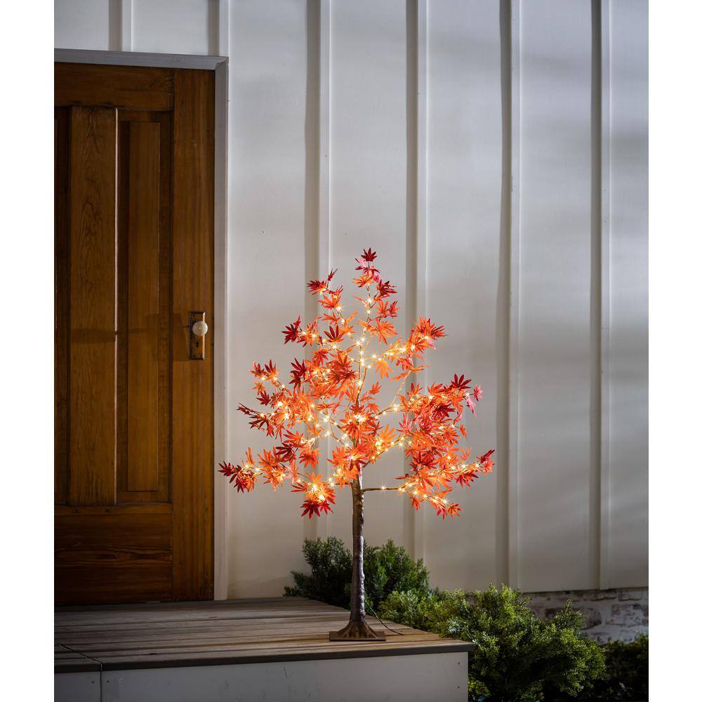 Evergreen Enterprises 4 ft. Artificial Topiary Red Japanese Maple Tree ...