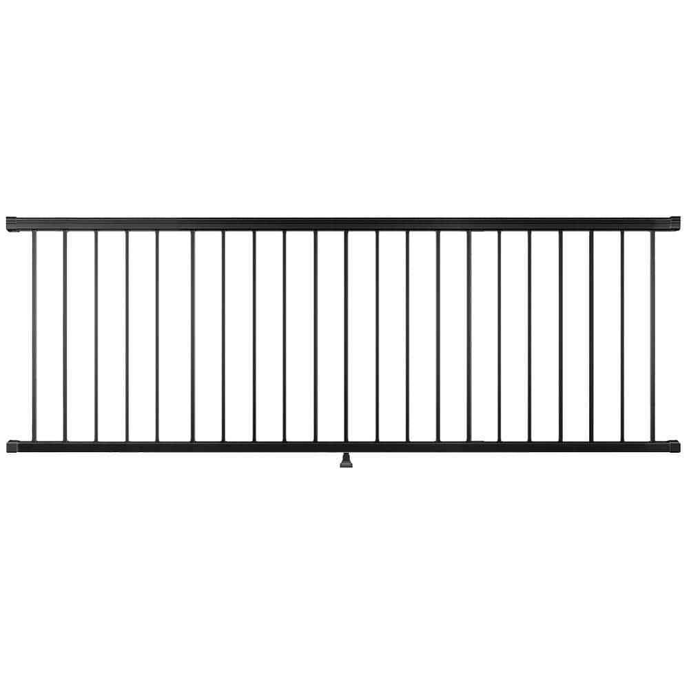 Pegatha Plus 8 ft. x 36 in. Black Fine Textured Aluminum Level Rail Kit ...