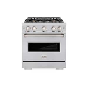 ZLINE Kitchen and Bath Classic 30 in. 4-Burner Gas Range with Gas ...