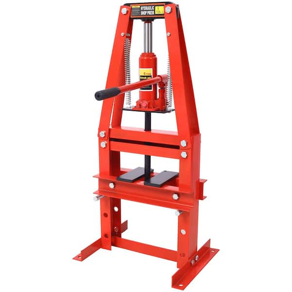 Miscool Ami 6 Ton Hydraulic A-Frame Shop Press with Press Plates Red ...
