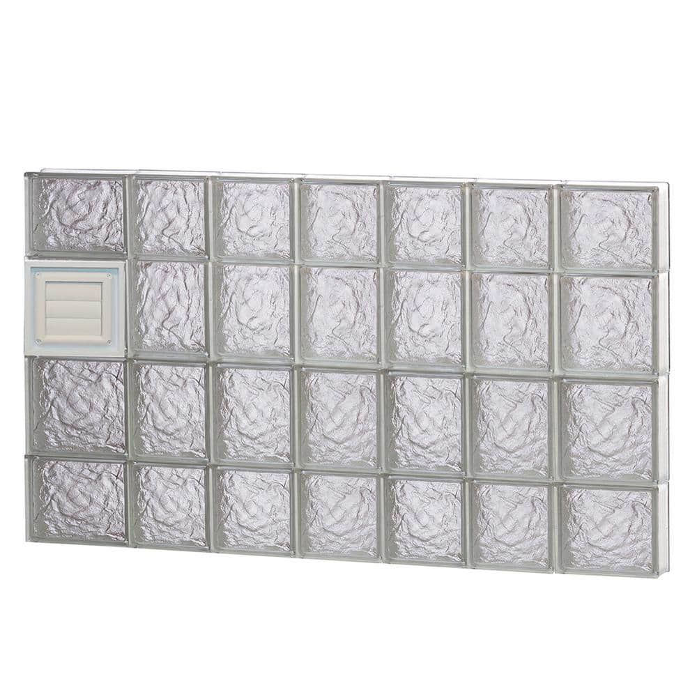 Clearly Secure 44.25 in. x 27 in. x 3.125 in. Frameless Ice Pattern ...