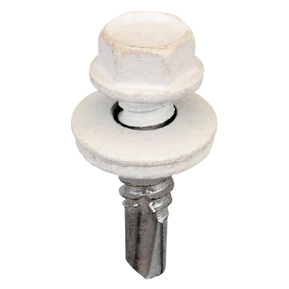 Acorn Hardware #14 X 1 inch White Hex Metal to Metal Screws (Bag of 250 ...