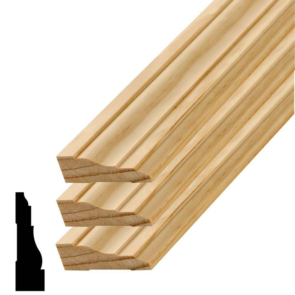 Alexandria Moulding WM 366 11/16 in. x 2-1/4 in. x 84 in. Pine Pre ...