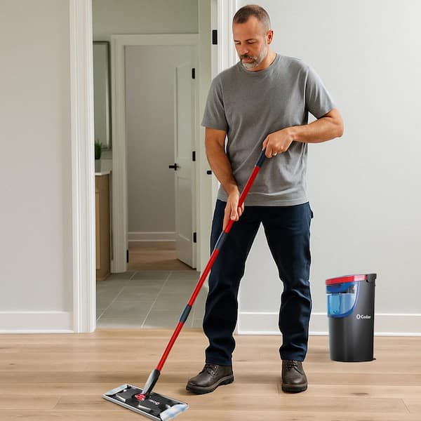 O-Cedar H2prO Microfiber Flat Mop System 175765 - The Home Depot