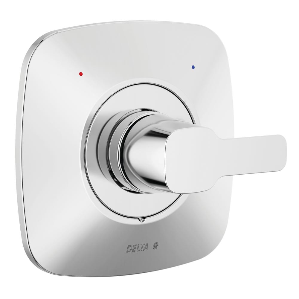 Delta Modern Transitional 1-Handle Wall Mount Valve Trim Kit in Chrome ...